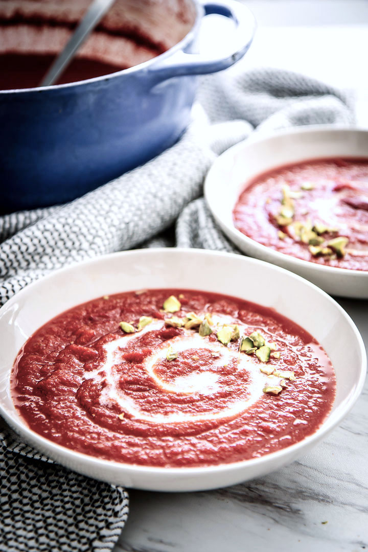 Red Beet Apple Soup - Cozy Cold Weather Comfort Food
