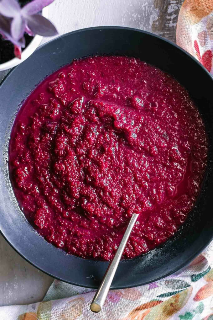 Roasted Beet Apple Soup ⋆ Easy Baked Beets + Apple Soup!