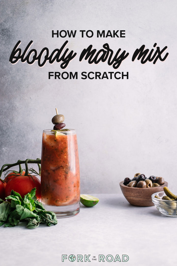 Homemade Bloody Mary Mix with Fresh Seasonal Tomatoes - Spicy!