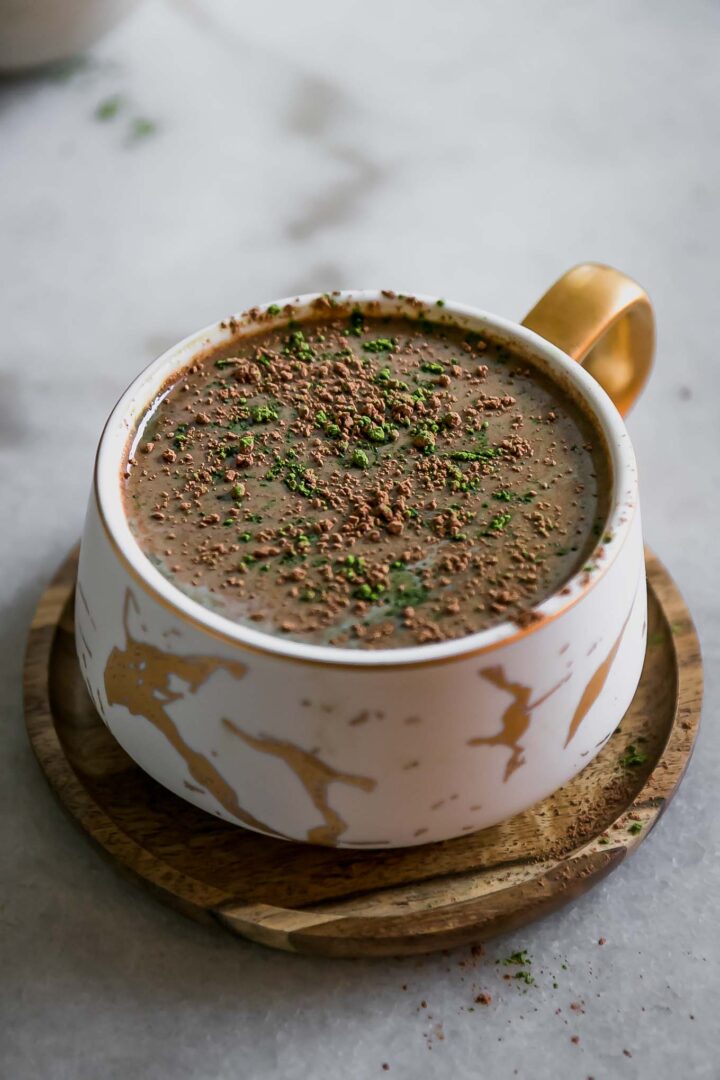 Mocha Matcha Latte | Dark Cocoa + Matcha Green Tea Latte (Vegan, GF)