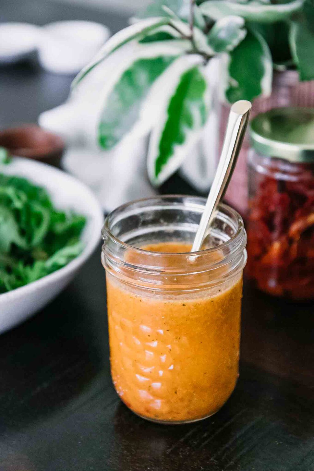 Leftover Sun-Dried Tomato Oil Vinaigrette ⋆ 5 Ingredients + 5 Minutes