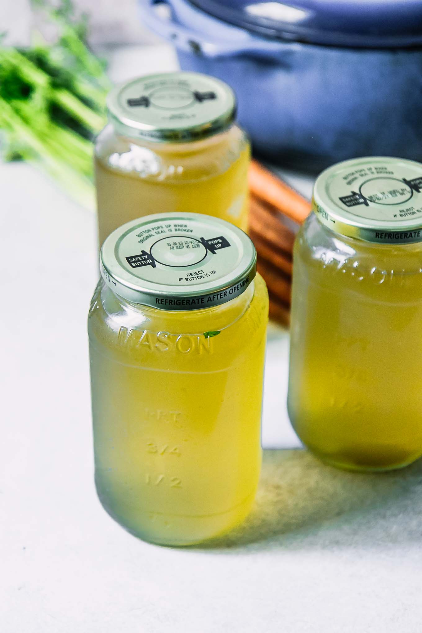 Carrot Tops Vegetable Broth ⋆ Homemade Soup Stock with Carrot Greens!