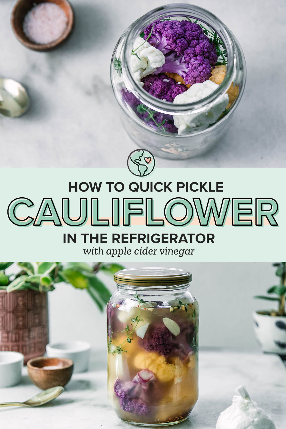Refrigerator Pickled Cauliflower ⋆ Quick Pickled Cauliflower (No Canning!)