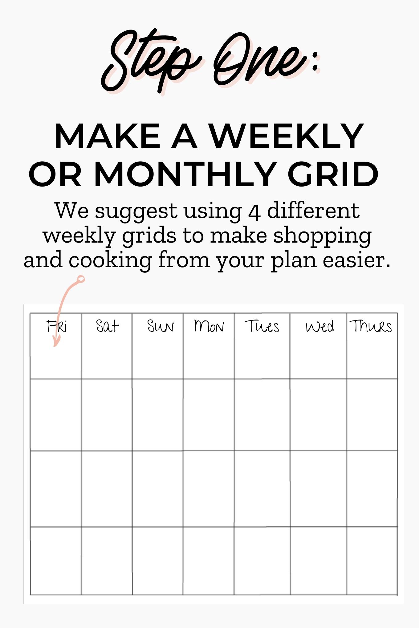 How to Create Meal Plan for a Month at a Time ⋆ Easy Step-by-Step Guide