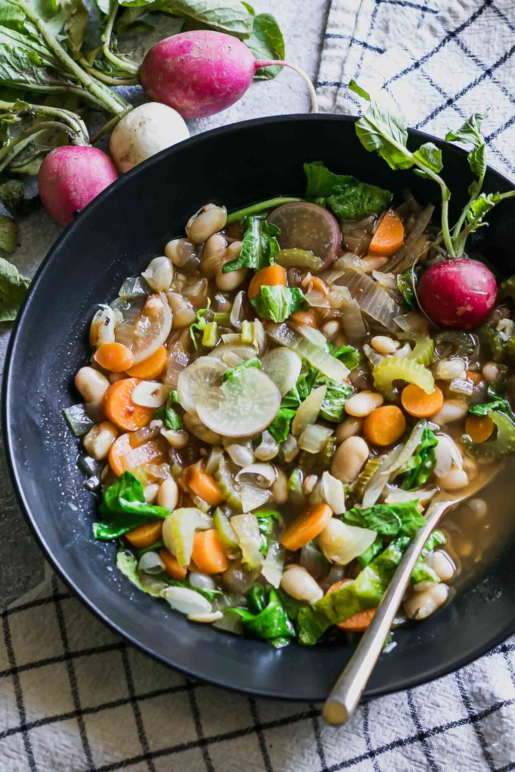 Radish Greens Vegetable Soup ⋆ Zero Waste Soup with Radish Tops!
