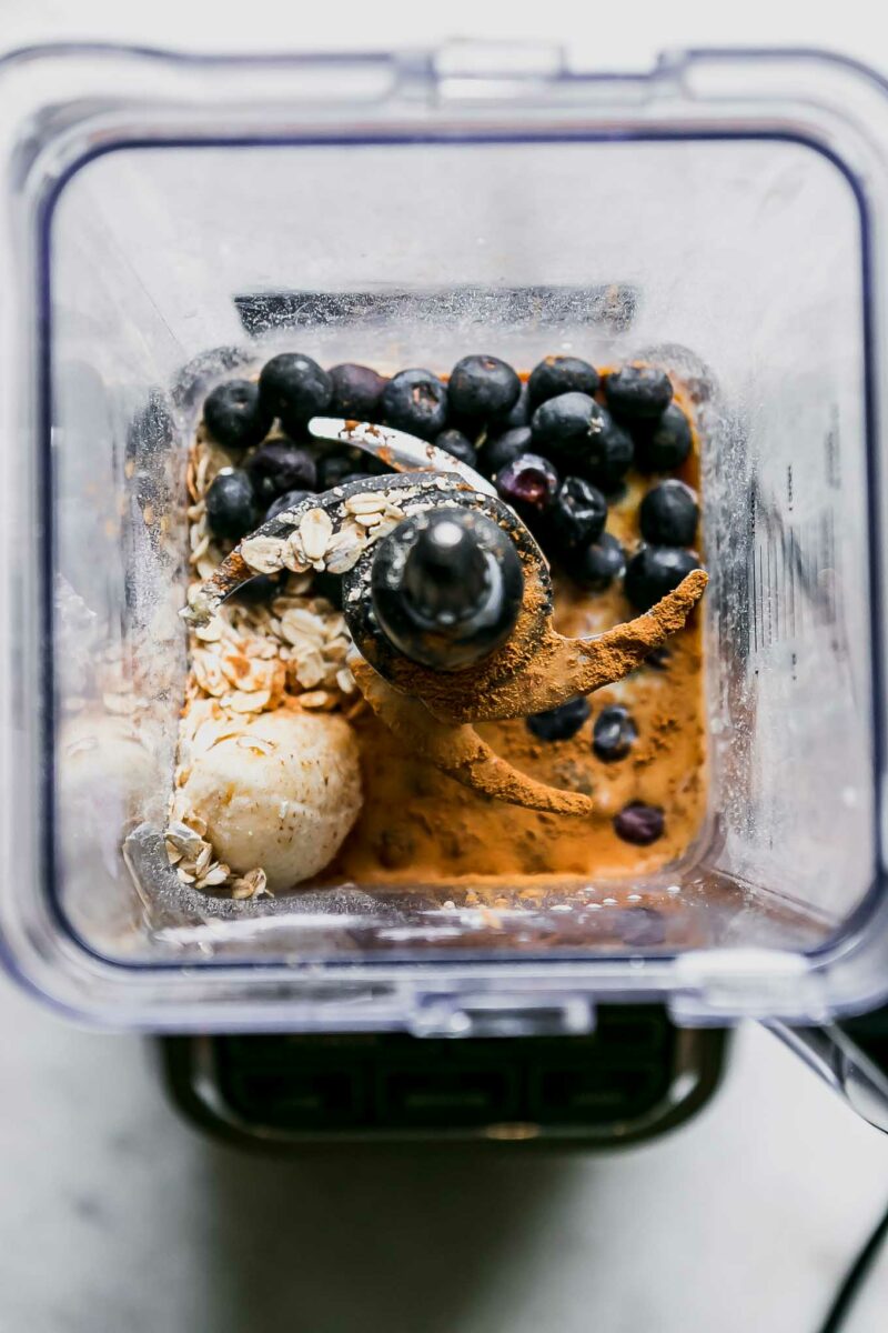 Blueberry Oatmeal Smoothie ⋆ Easy 5-Minute Breakfast Smoothie