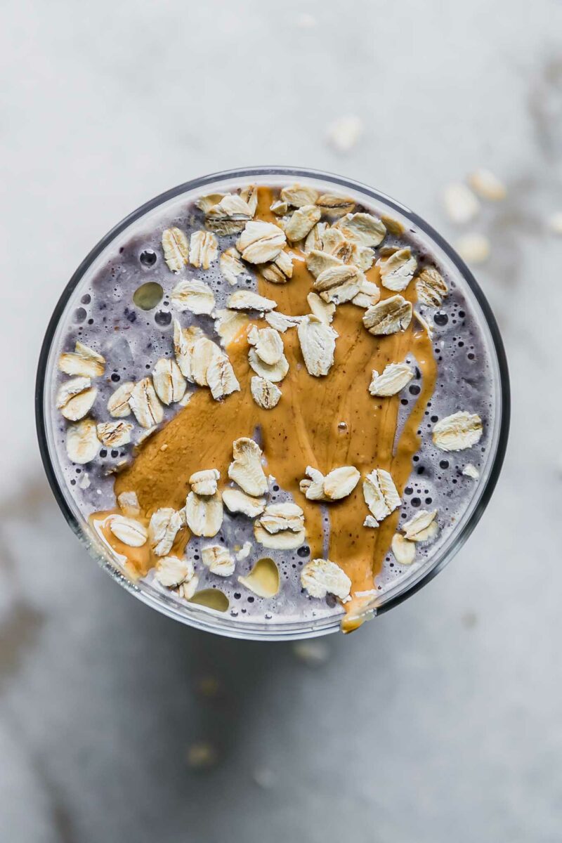 Blueberry Oatmeal Smoothie ⋆ Easy 5-Minute Breakfast Smoothie