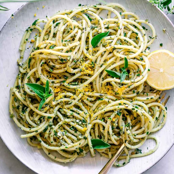 Lemon Pesto Pasta ⋆ Fork in the Road