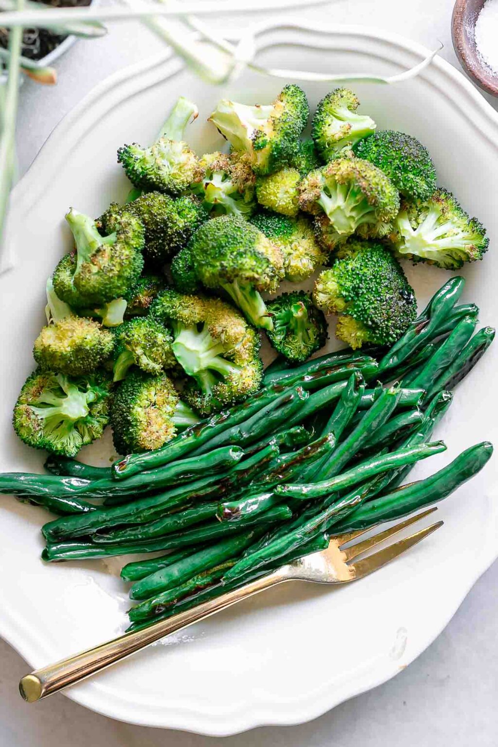 Roasted Broccoli and Green Beans ⋆ Easy Veggie Combo Side Dish!